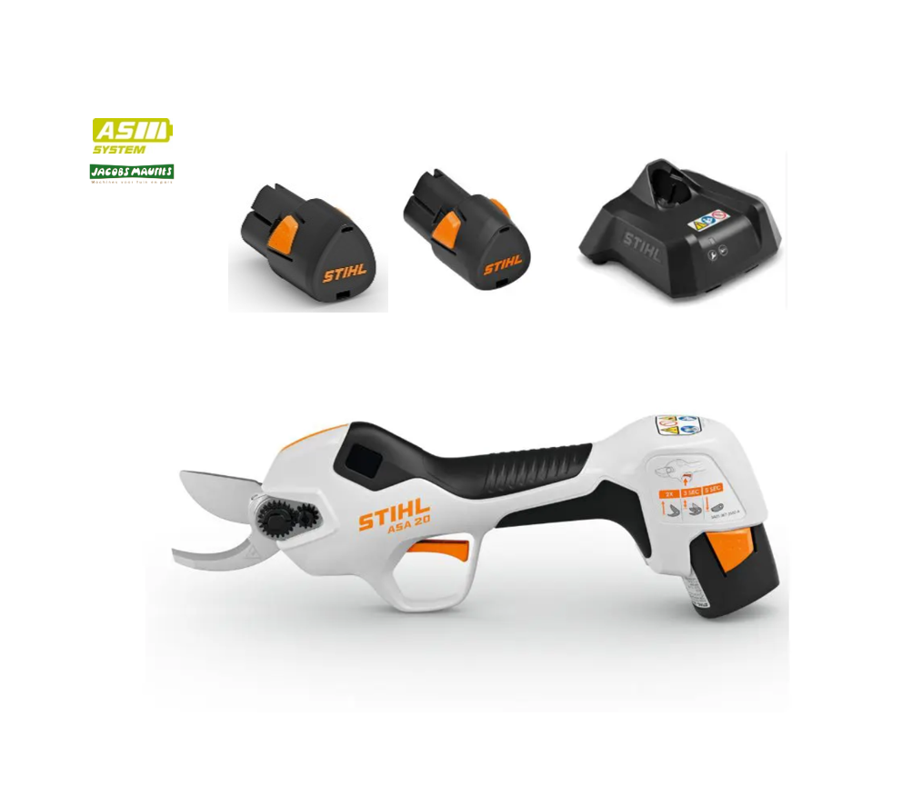 Stihl ASA 20 accu snoeischaar (met 2x AS2 accu) | Jacobs Maurits bv