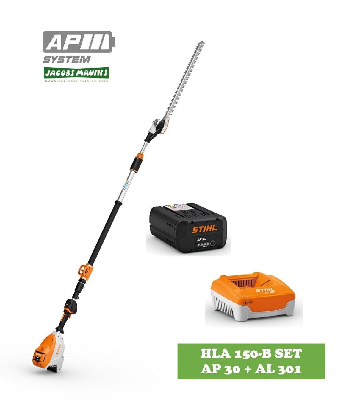 Stihl HLA 150 PRO accu heggenschaar met telescoopsteel set met AP 30 accu