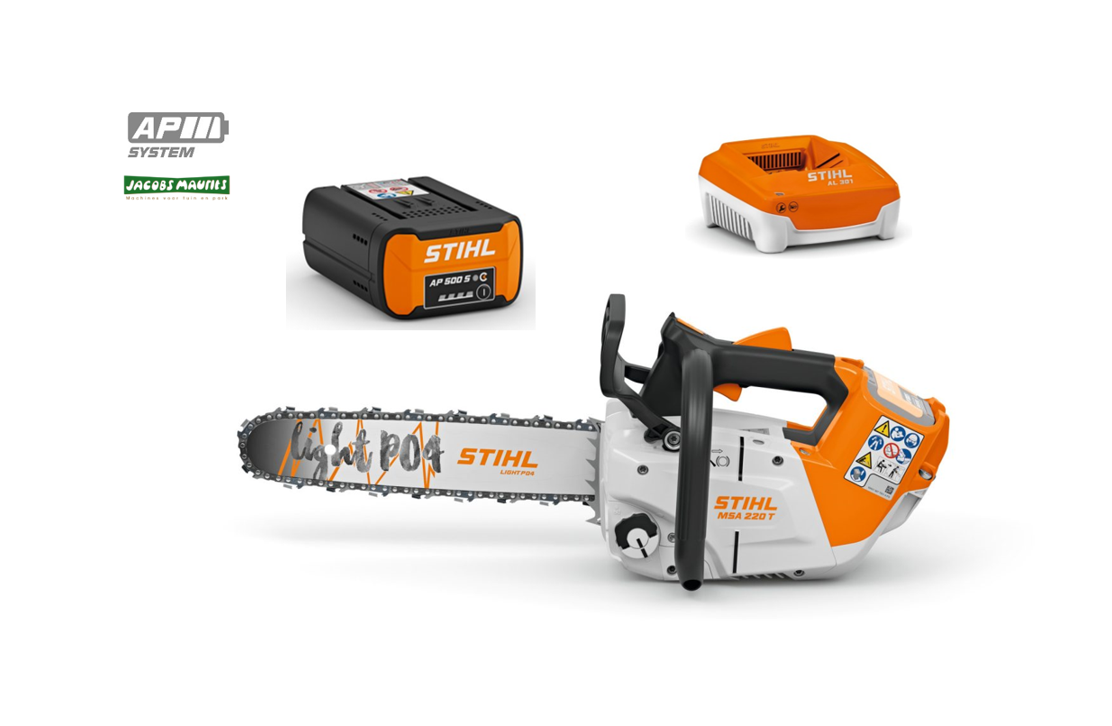 Stihl MSA 220 TC-O accu kettingzaag (met AP 500 S accu en AL 301 oplader)