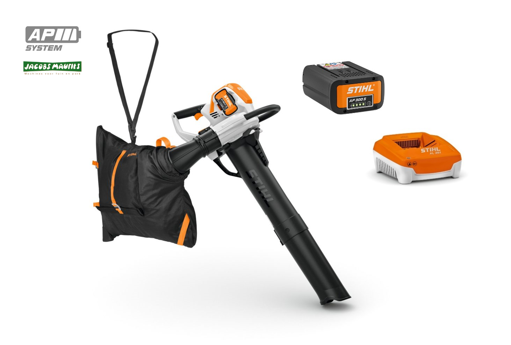 Stihl SHA 140 accu bladzuiger (met AP 300 S accu en AL 501 oplader)