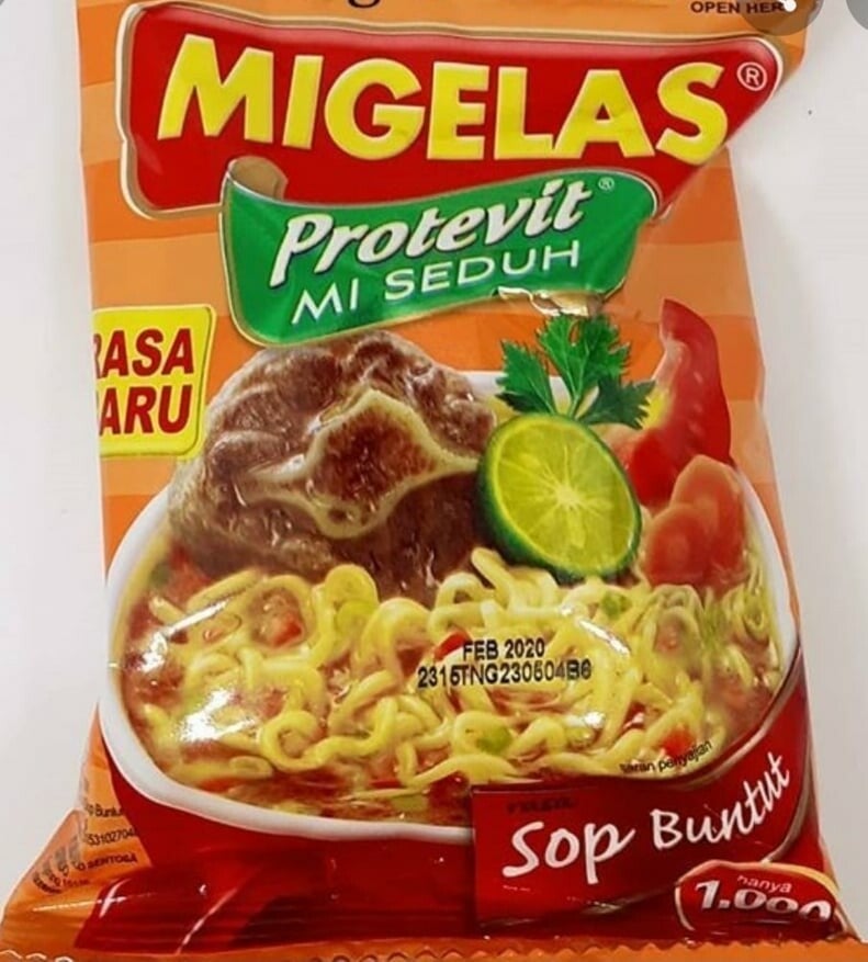 C067 Mie Gelas Sop Buntut 28g X 4 Sachet Toko Berkat Belgium