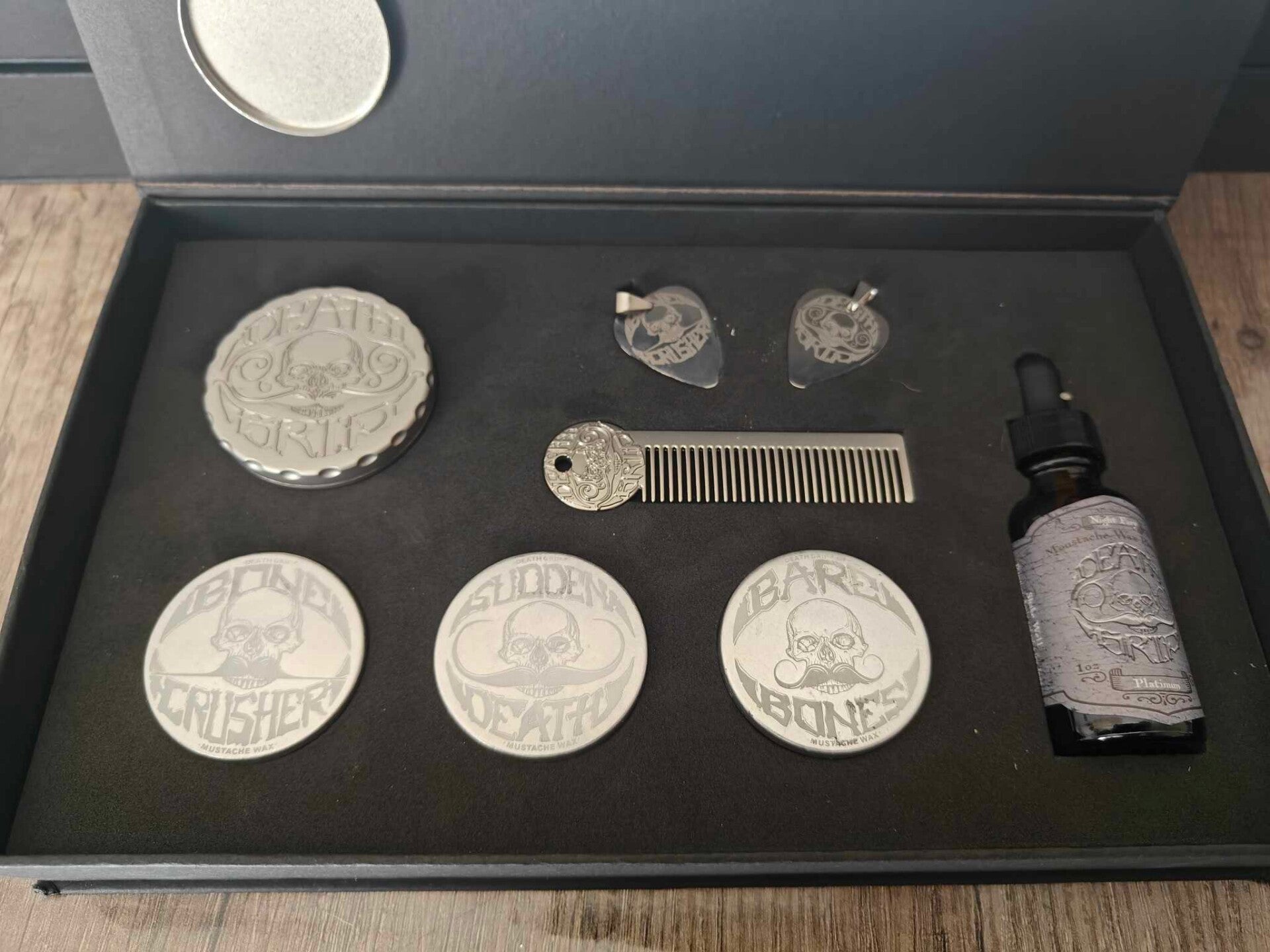 Death Grip Platinum EDC Mustache Wax Kit | The Best Beard & Mustache ...
