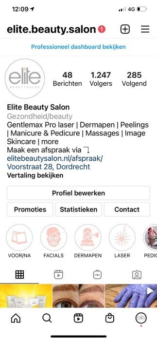 ELITE BEAUTY SALON | Portfolioesraderman.nl