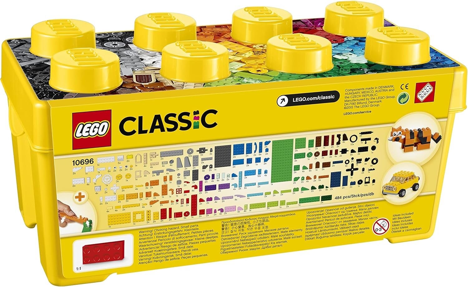 Lego 10696 Caja amarilla bloques classic | AMJ MENTES CURIOSAS