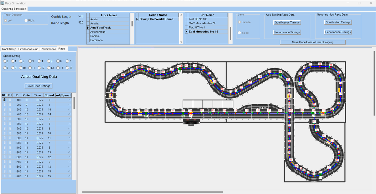 Screen Shots | Autonomous Race Management System for Carrera Digital Slots©