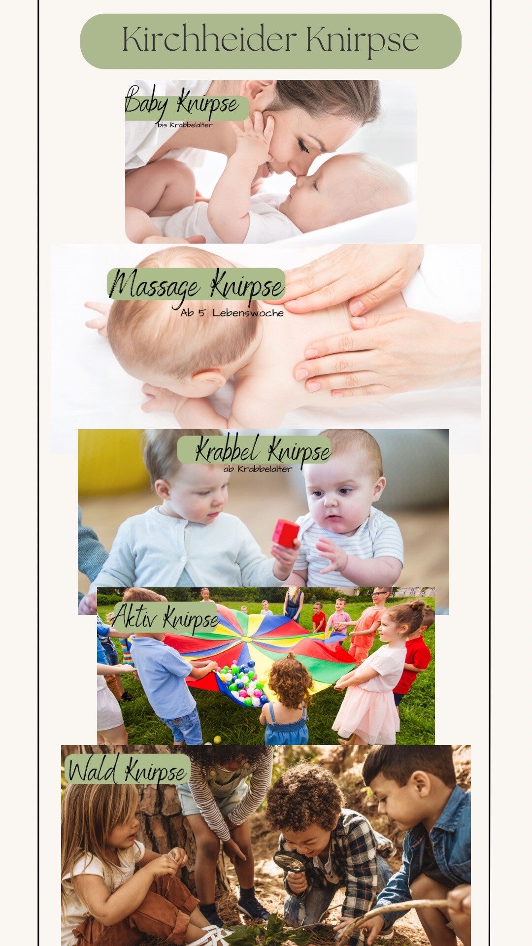 Babykurse der Kirchheider Knirpse, Eltern-Kindkurse, Lemgo/Kirchheide ...