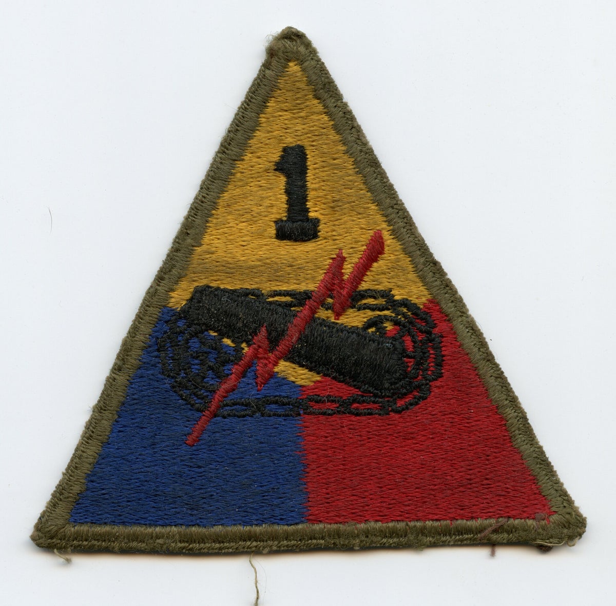 WW2 1st Armored Division Patch (Greenback) | Chasing Militaria