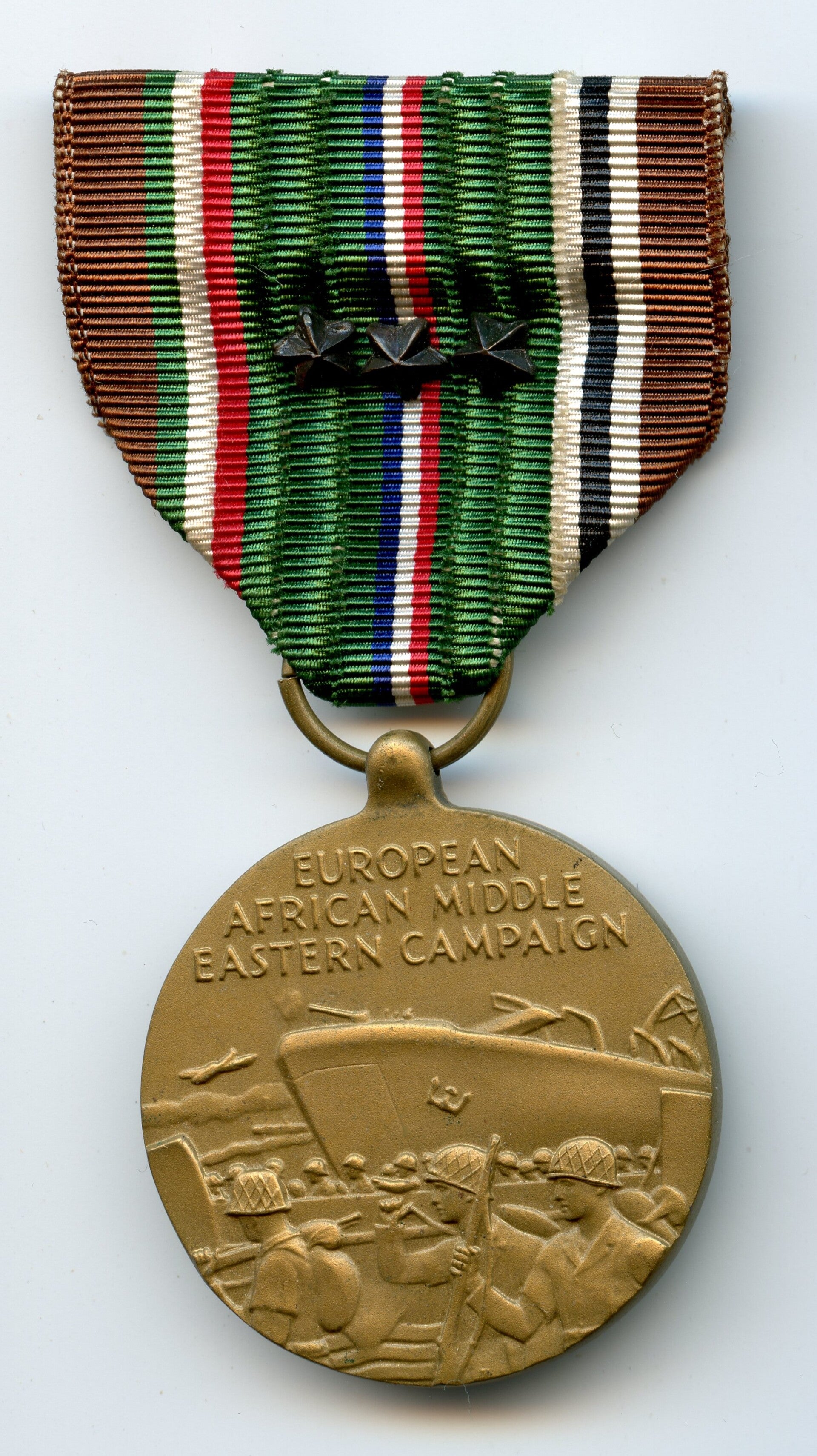 WW2 European/African/Middle Eastern Campaign Medal with Battle Stars ...