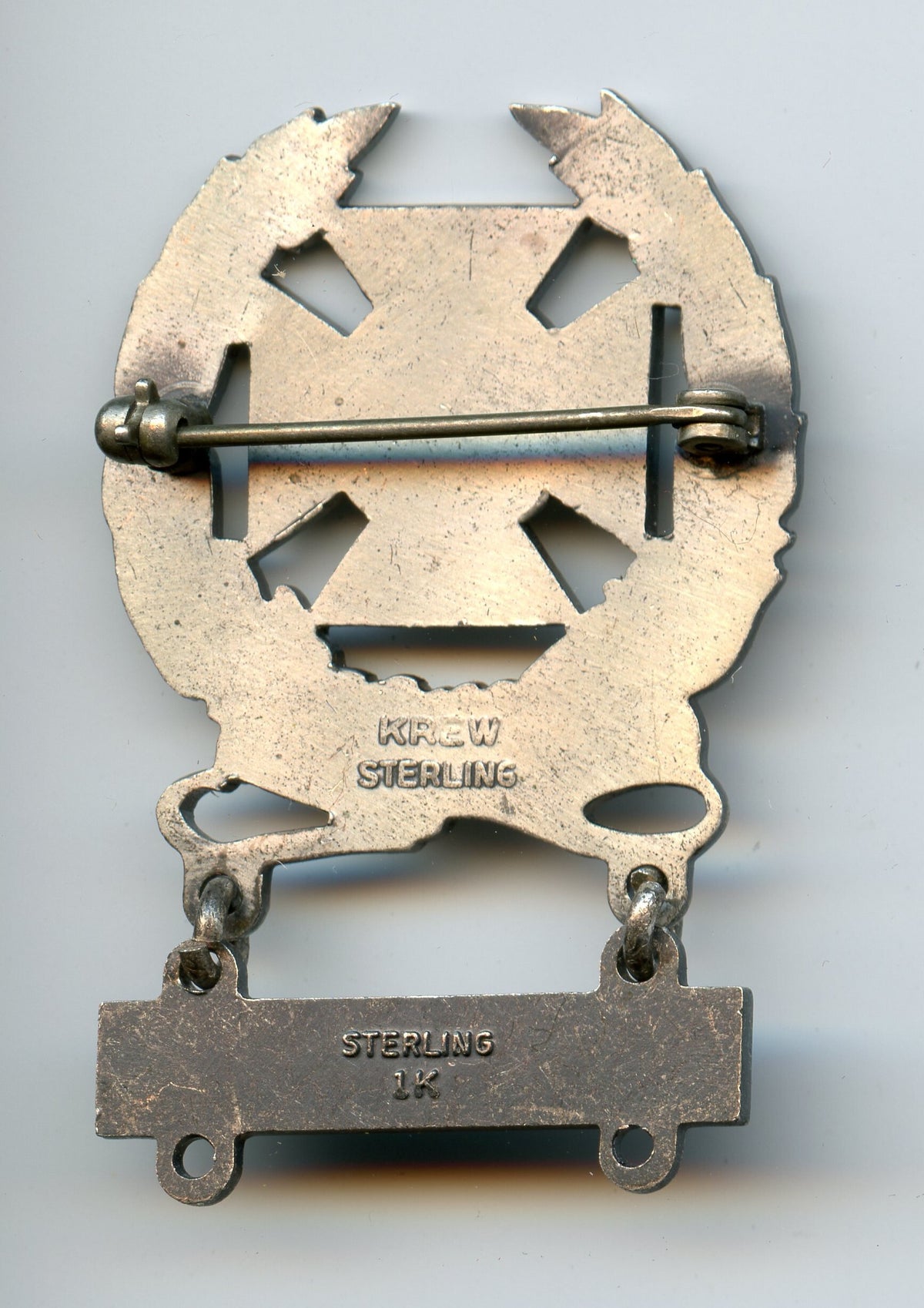 WW2 Sterling Expert Sharpshooter Marksmanship Badge "Rifle Clasp ...