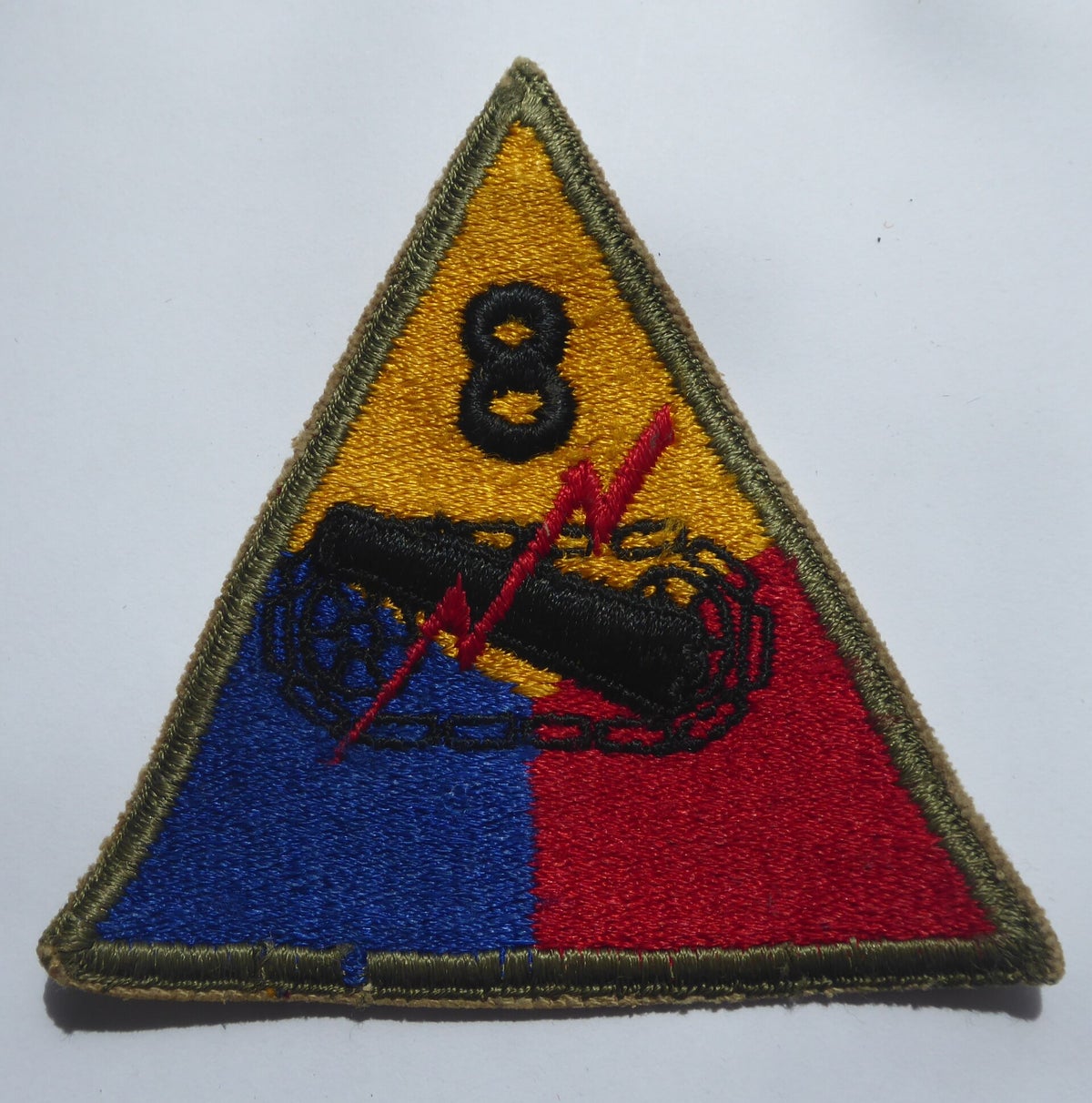 SOLD WW2 8th Armored Division Patch (OD Border) | Chasing Militaria