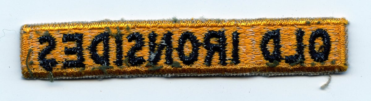 WW2 1st Armored Division Old Ironsides Tab | Chasing Militaria