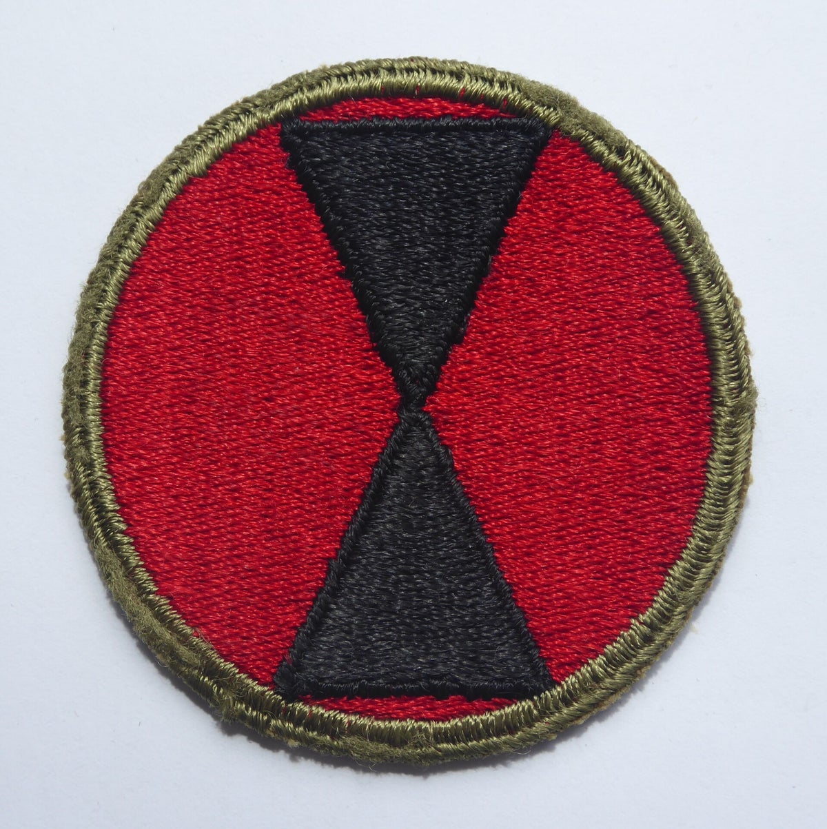 SOLD WW2 7th Infantry Division Patch (OD Border) | Chasing Militaria