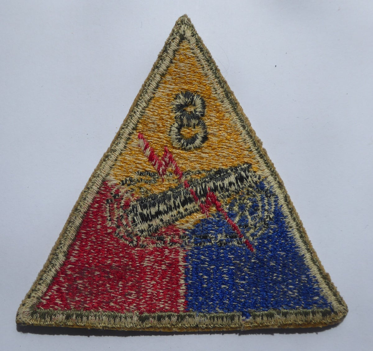 SOLD WW2 8th Armored Division Patch (OD Border) | Chasing Militaria