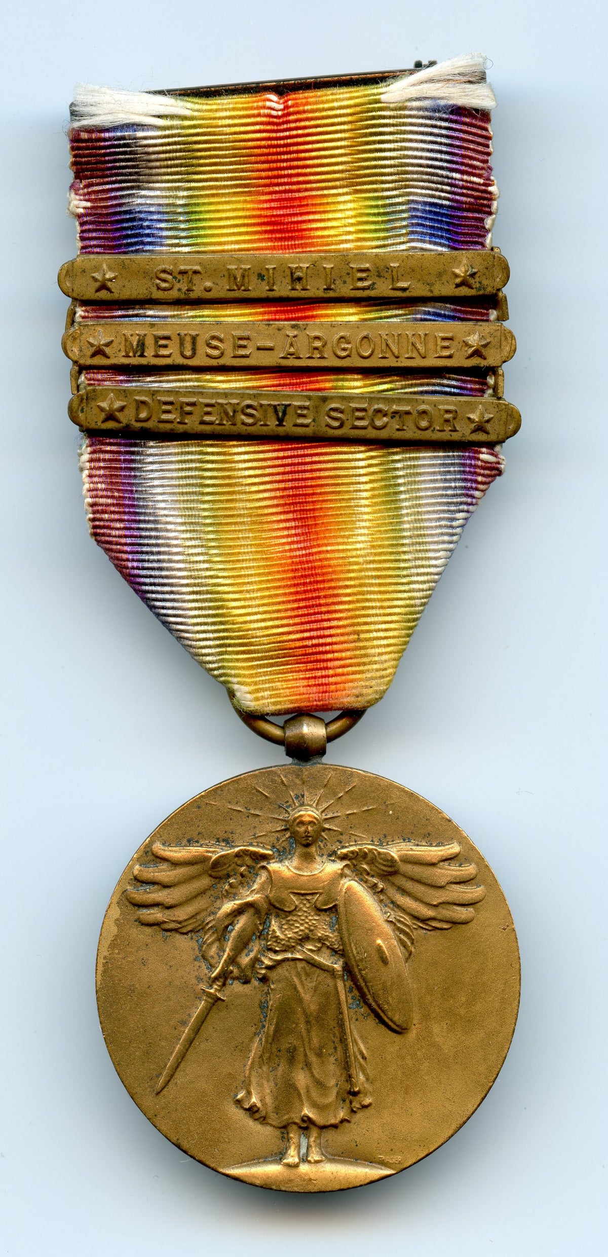 WW1 Victory Medal with "St. Mihiel/Meuse-Argonne/Defensive Sector" Bars ...