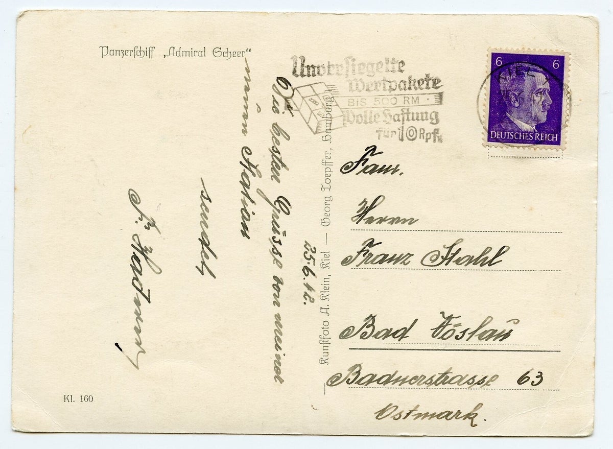 Postcard Panzerschiff "Admiral Scheer" | Chasing Militaria