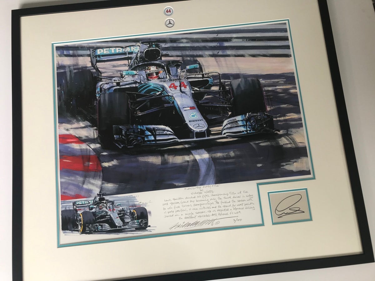 Lewis Hamilton Signed Nicholas Watts Limited Edition Artwork ...