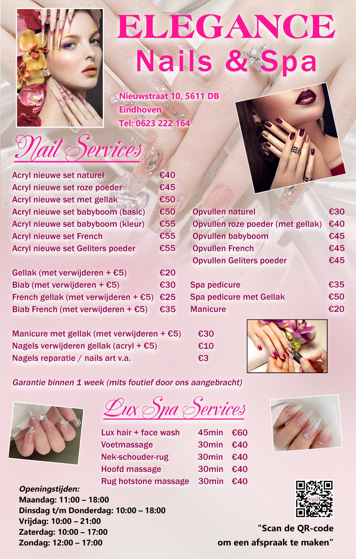 Price List | Elegance Nails & Spa