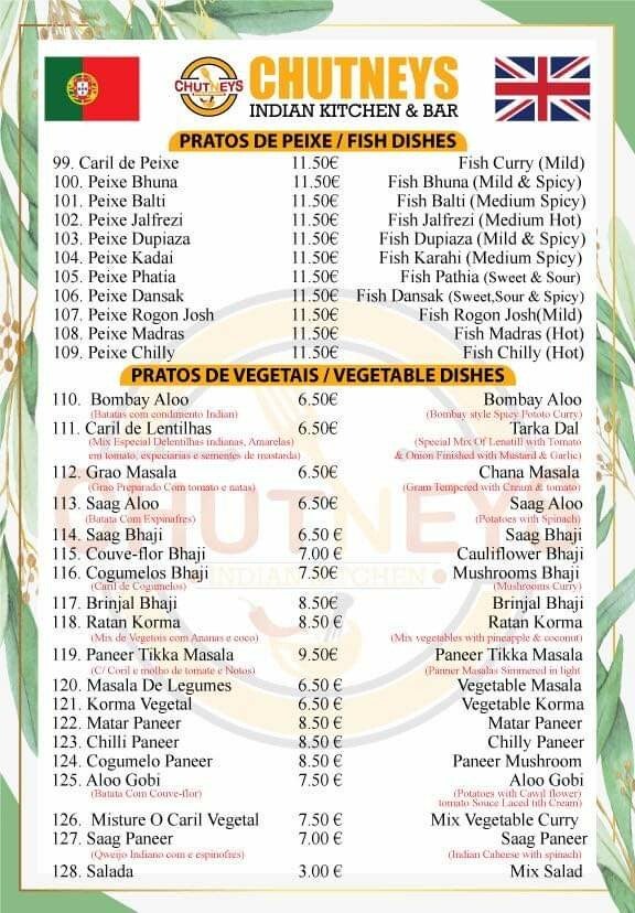 Menu | Chutneys