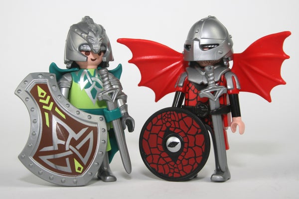 Playmobil Rode en groene ridder Emté | Re-Playmo