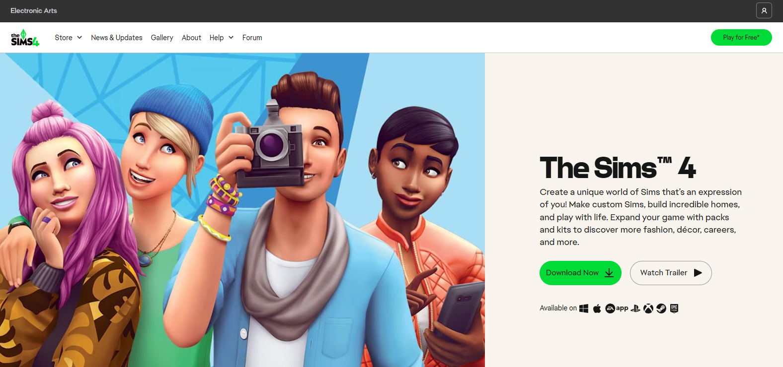 Visuele vernieuwing/rebranding van The Sims! | MoonshineSim
