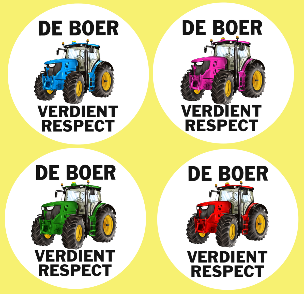 De boer verdient respect sticker | La-Miranda
