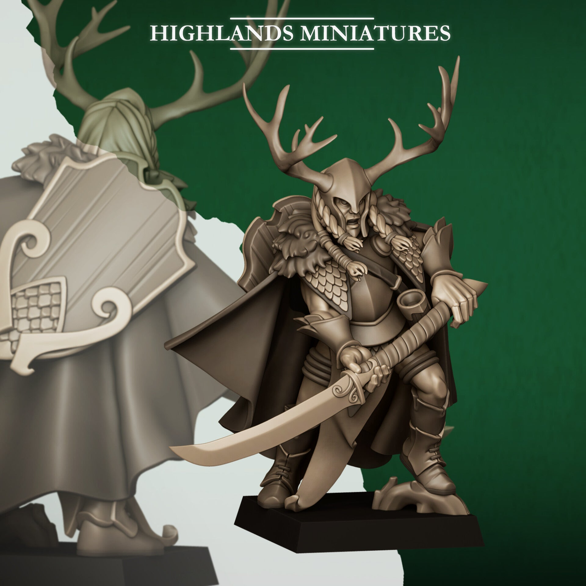 TOW - Feral Elves - Feral Elf Lord with Sword - Highlands Miniatures ...