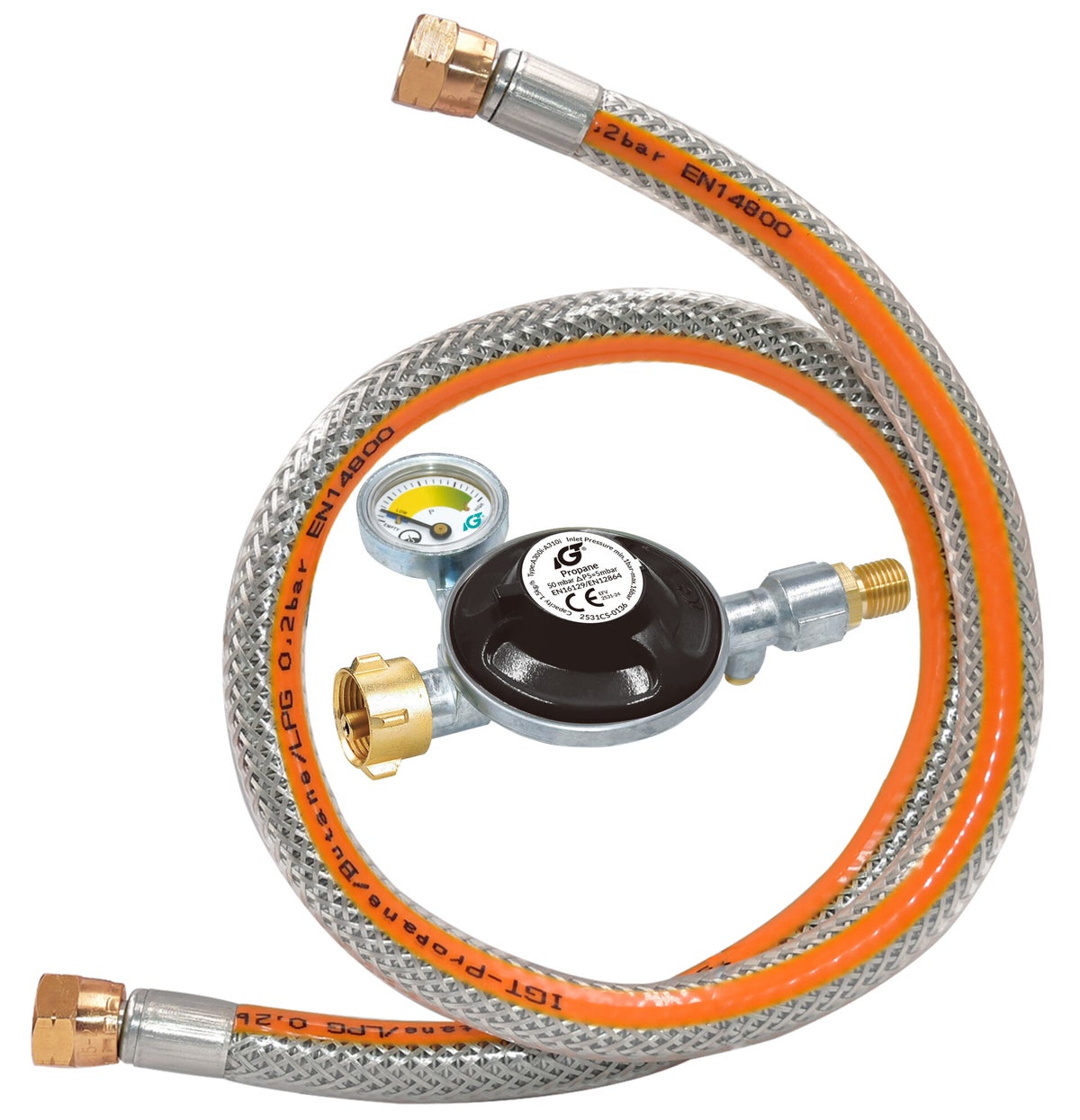 STEEL GAS HOSE & PREMIUM REGULATOR 30mBAR | oneQ smart outdoor cooking