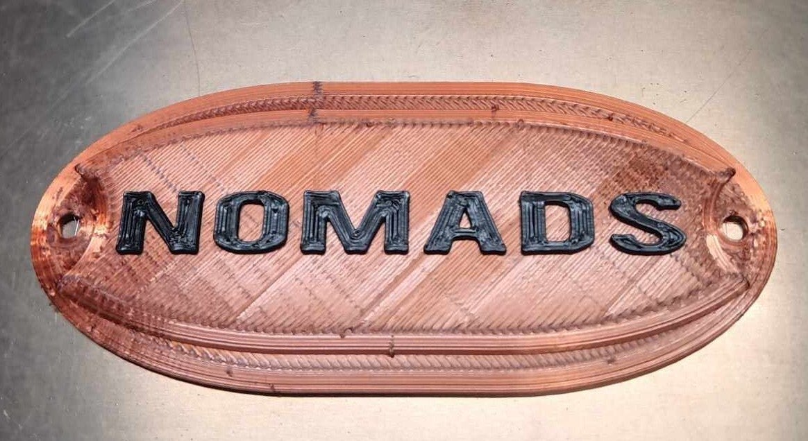 Nomads Name Plate | Signature 3D Prints