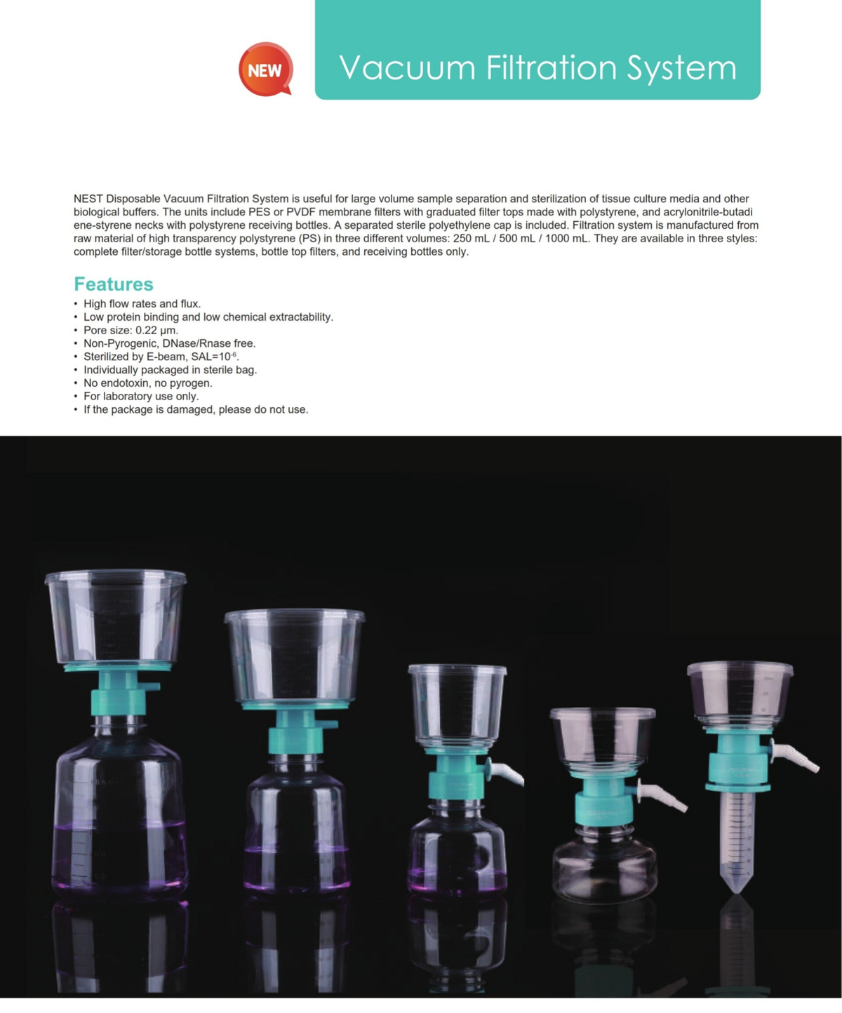 Vacuum Filtration System / Liquid Transfer / Lab consumables / Product ...