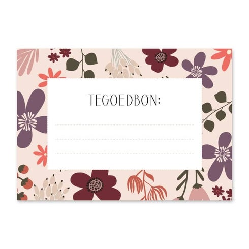 Maak je eigen cadeaubon | In te vullen tegoedbon | Kadopapiertje