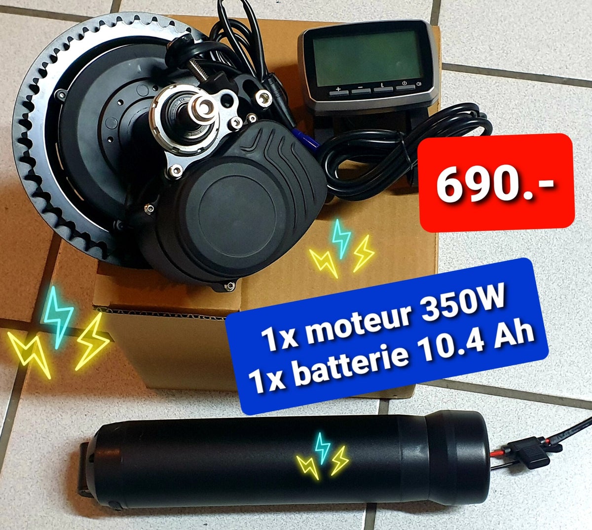 Kit électrification moteur + batterie | vip-cycles-trottinettes-valais