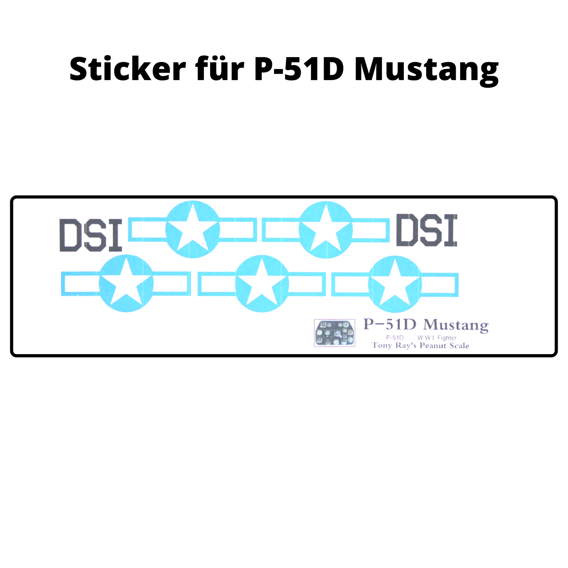 TonyRay Aero Model Sticker P-51D Mustang | RCLeo.com