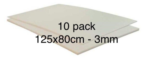 10 pcs Depron foam 3mm (G3) white ± 80x125cm (31,5"x49") 10m2 XL ...