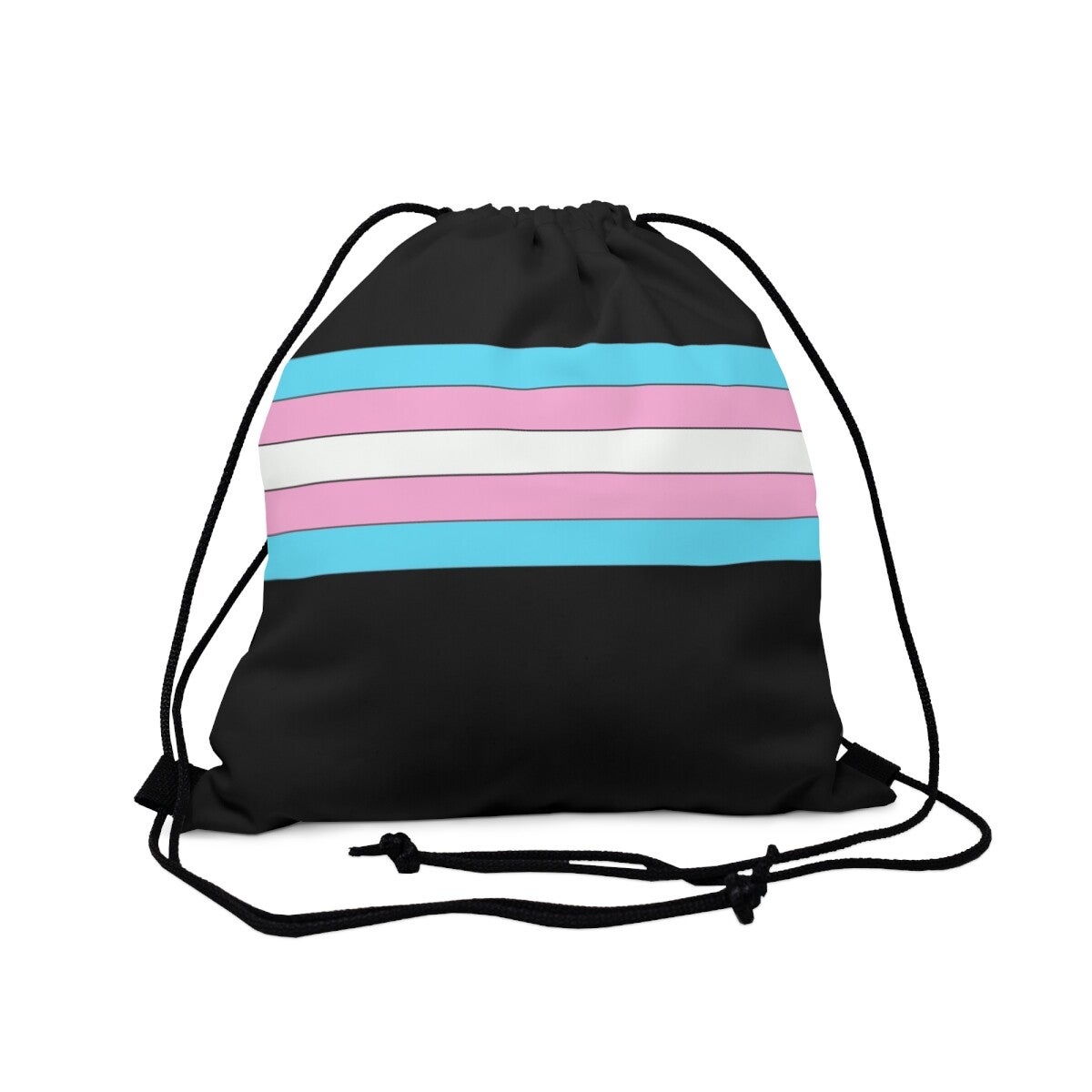 Trans-Pride Stripe Drawstring Bag | TheHorrorHouse