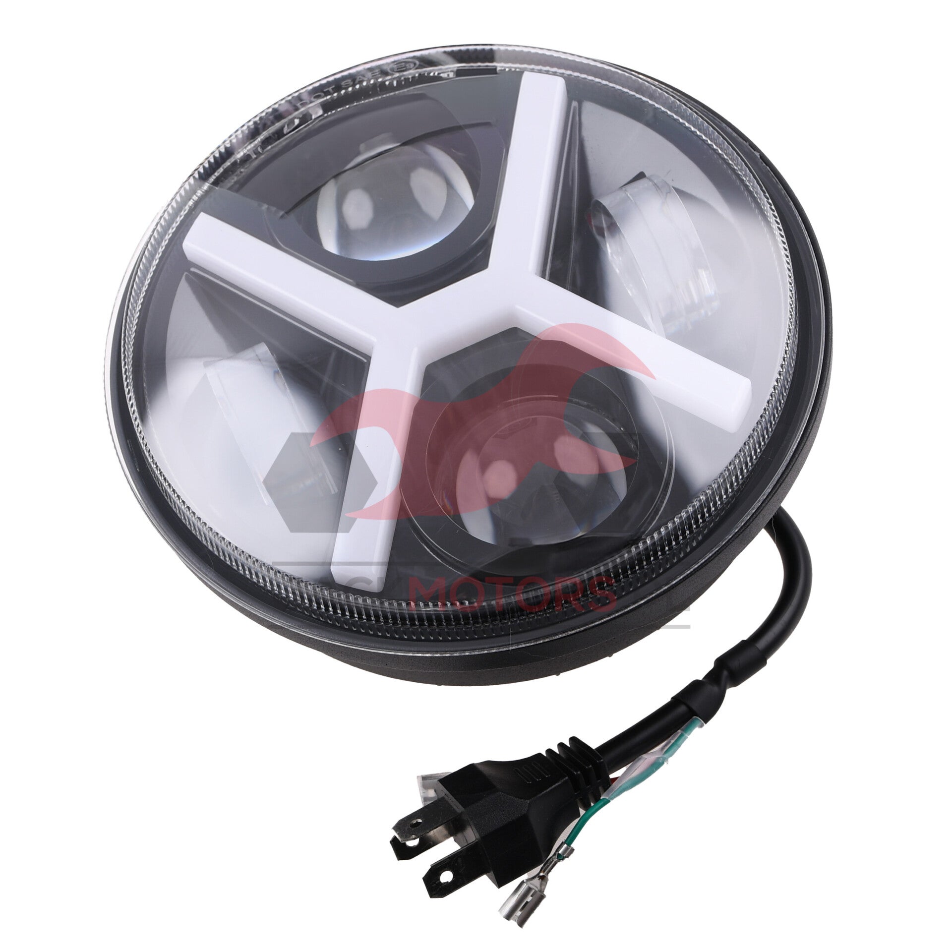 Simson LED Klarglas Scheinwerfereinsatz für S51, S70, S53, KR51, Star, Habicht, Sperber mit E ...