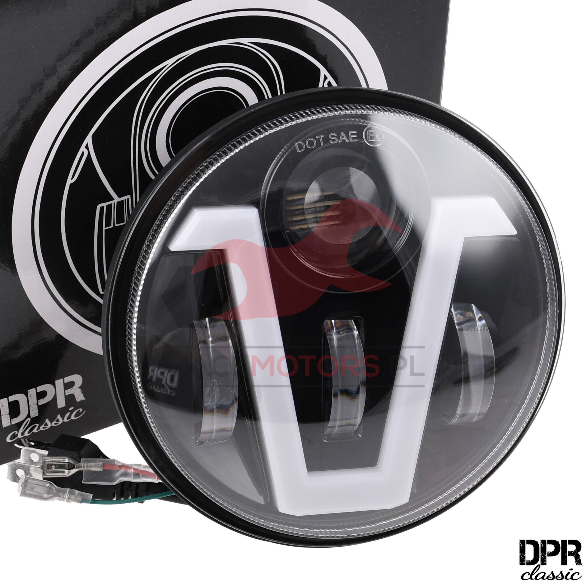 Simson LED Klarglas Scheinwerfereinsatz für S51, S70, S53, KR51, Star, Habicht, Sperber mit E ...