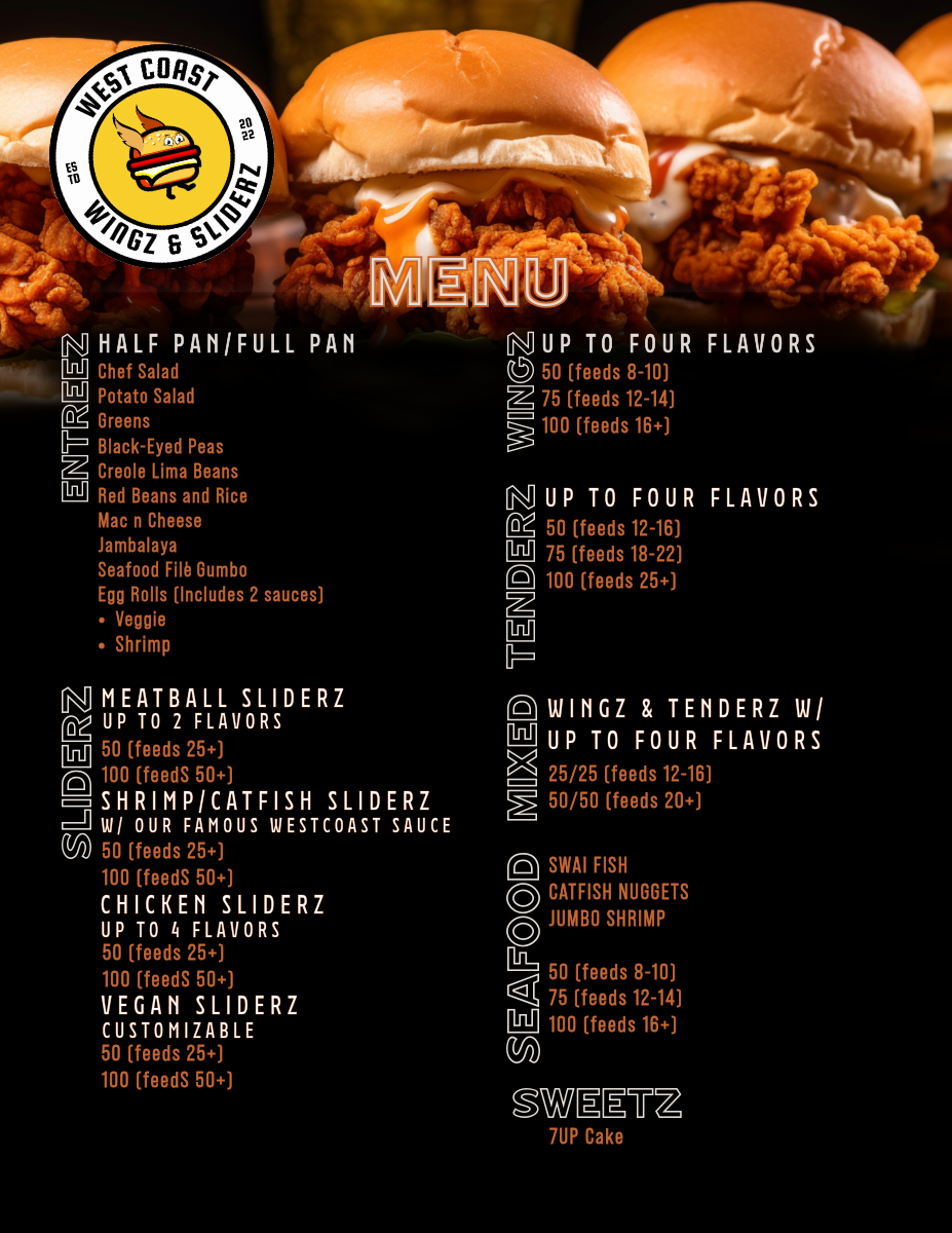 Catering Menu | WestCoast Wingz & Sliderz