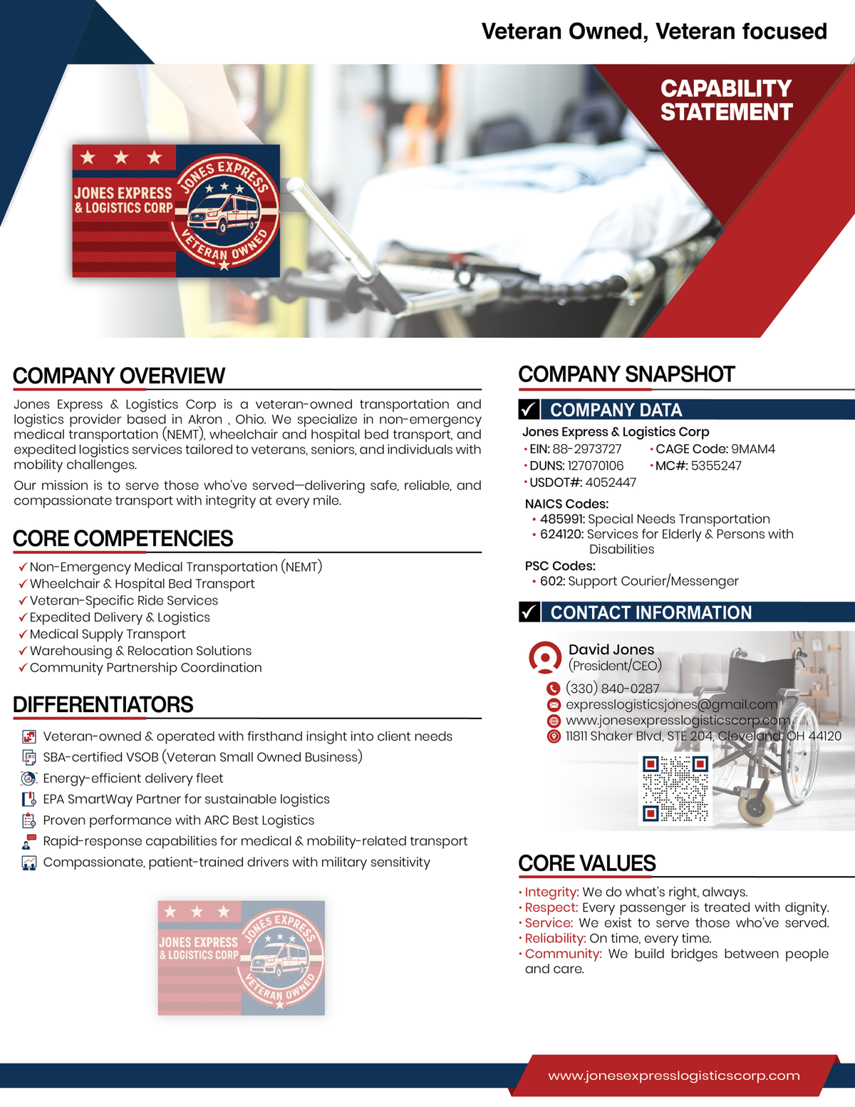 Capabilities | Jones Express & Logistics Corp