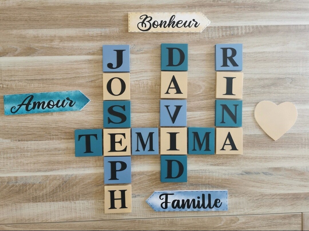 Scrabble mural / Idée cadeau personnalisé | Emma crea 3D