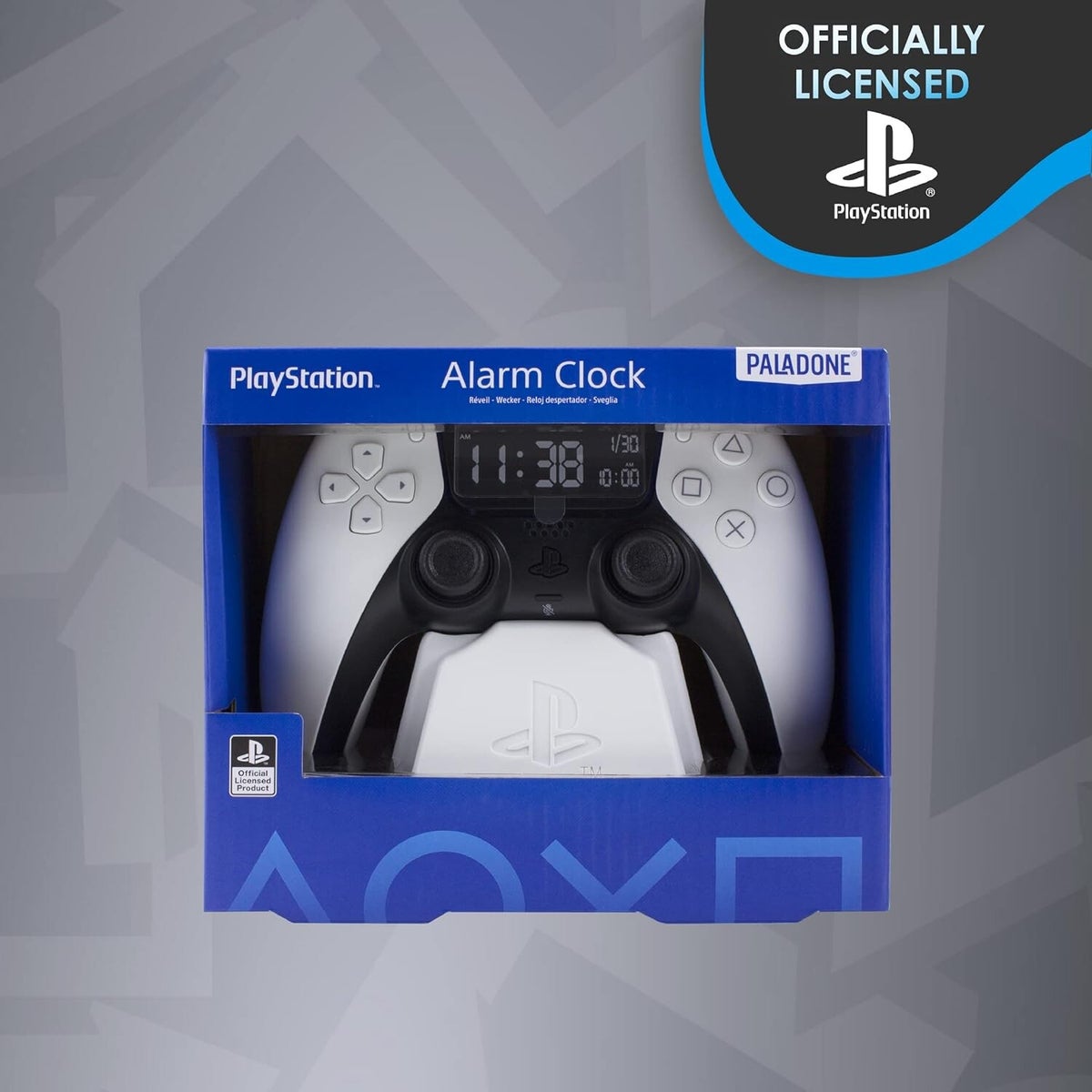 Paladone PlayStation White PS5 Controller Alarm Clock | RETROGAMESROOM.EU