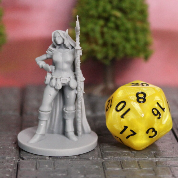 Female Spore Druid 28mm Dandd Nature Mage Miniature Tabletop Rpg