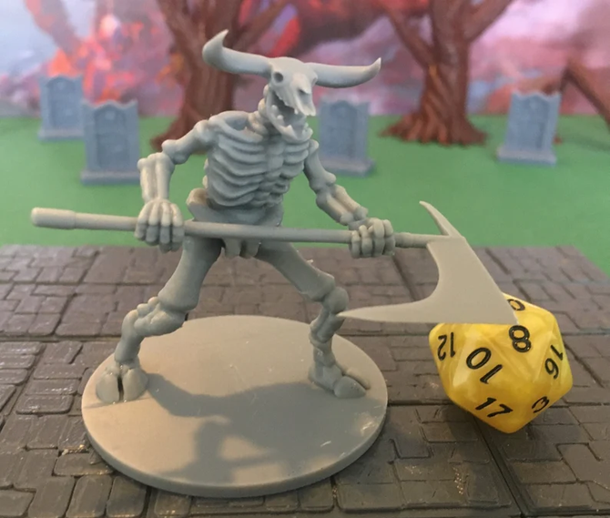 Skeleton Minotaur | 28 mm (D&D) | Classic Monster Minis | Tabletop RPG