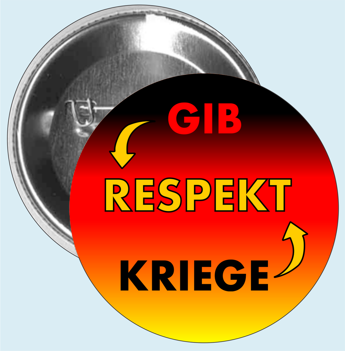 Button „Gib Respekt“ 56 mm – Zeichen für Respekt & faires Miteinander