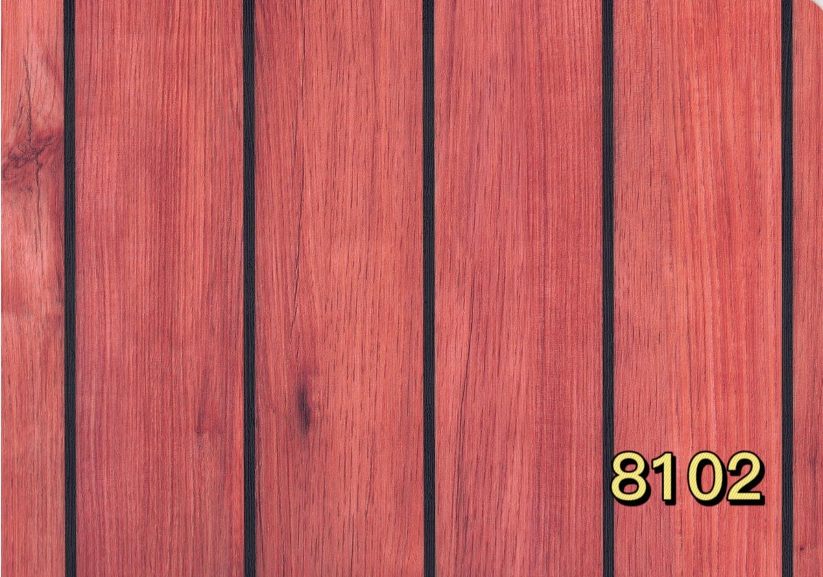 Teak look Vinyl 2 mm thick, 200 cm wide, price per 50 cm.