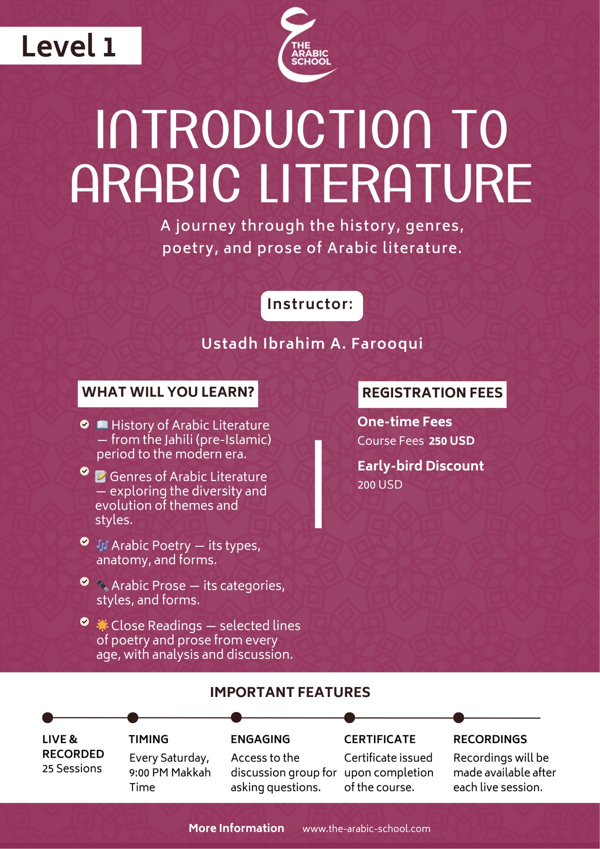 Introduction to Arabic Literature / Arabic Literature / Programs | The ...