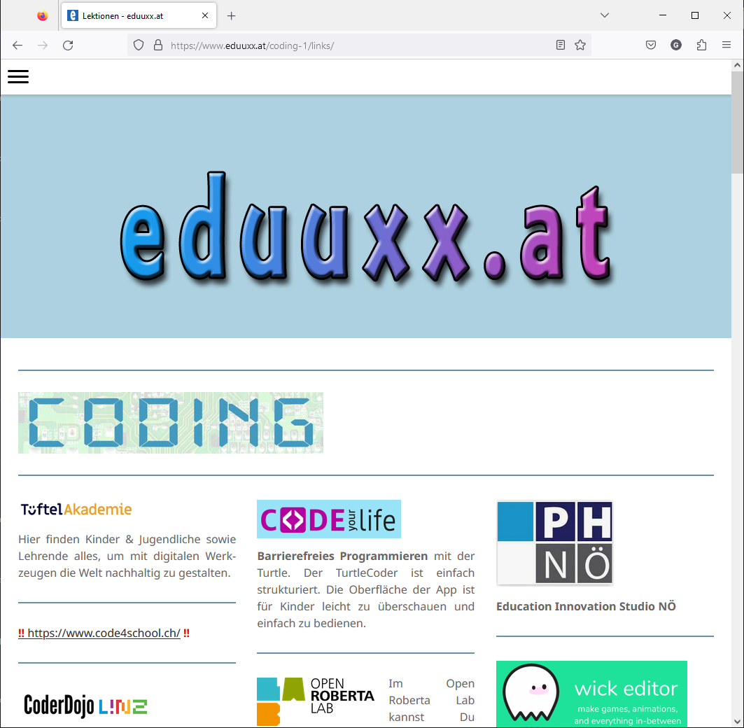 INFORMATIK-Portale UNTERRICHT / PYTHON / MINT-Projekt | Mein neues Hobby