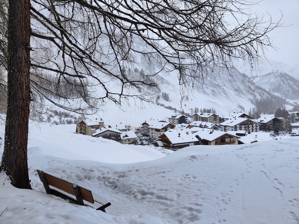 Samnaun, een pittoresk dorpje met een prachtig skigebied / Zwitserland ...