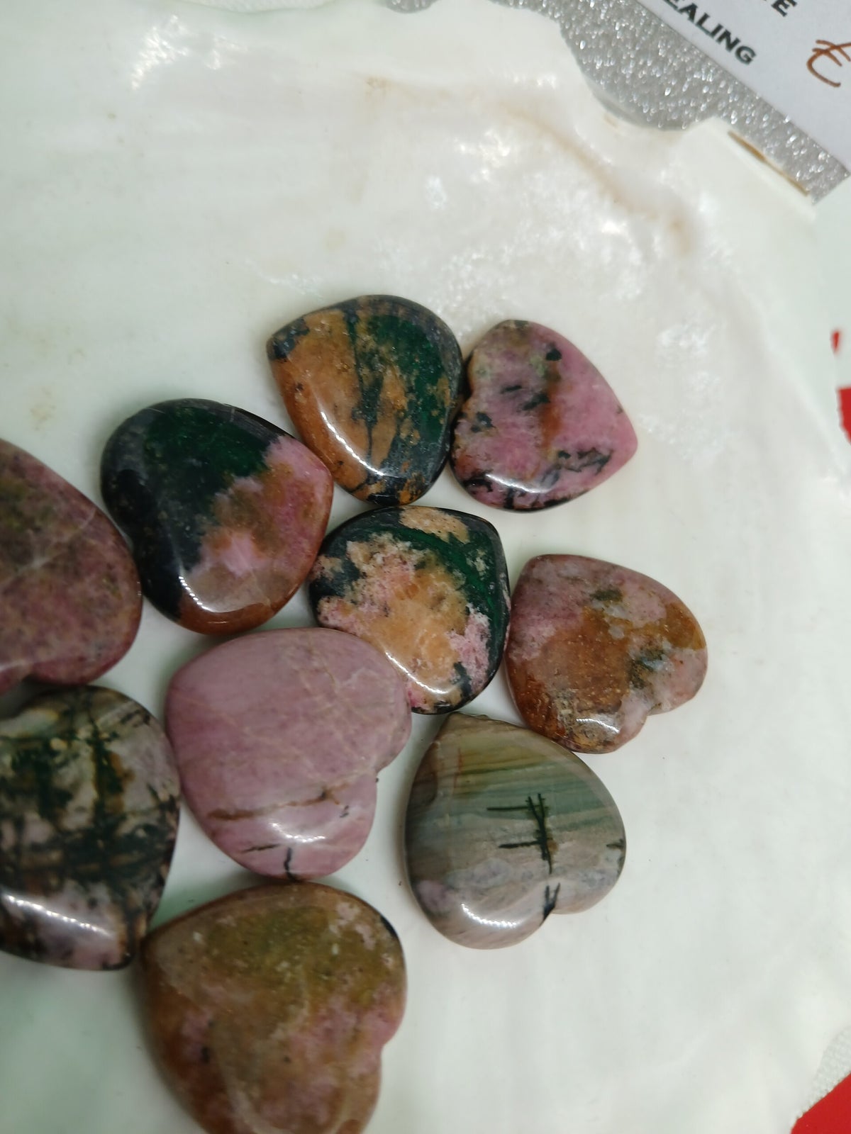 Rhodonite Gemstone Hearts | gitedbychris.com