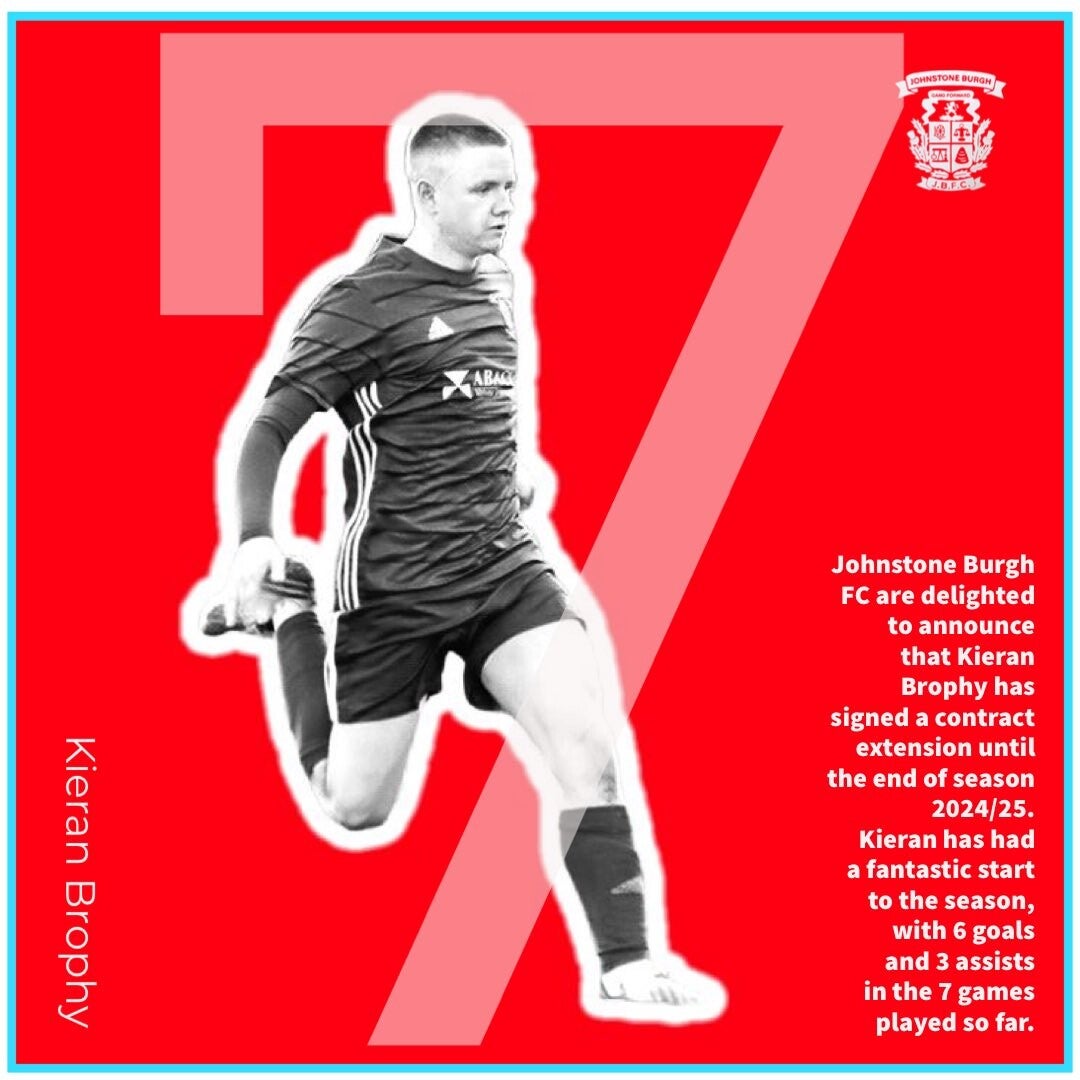 Brophy Signs Contract Extension / First Team | Johnstone Burgh