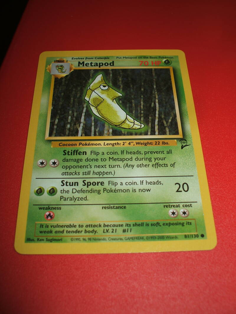 Metapod Base 2 Pokemon Card | Jett-Starr's Pokemon and More Store